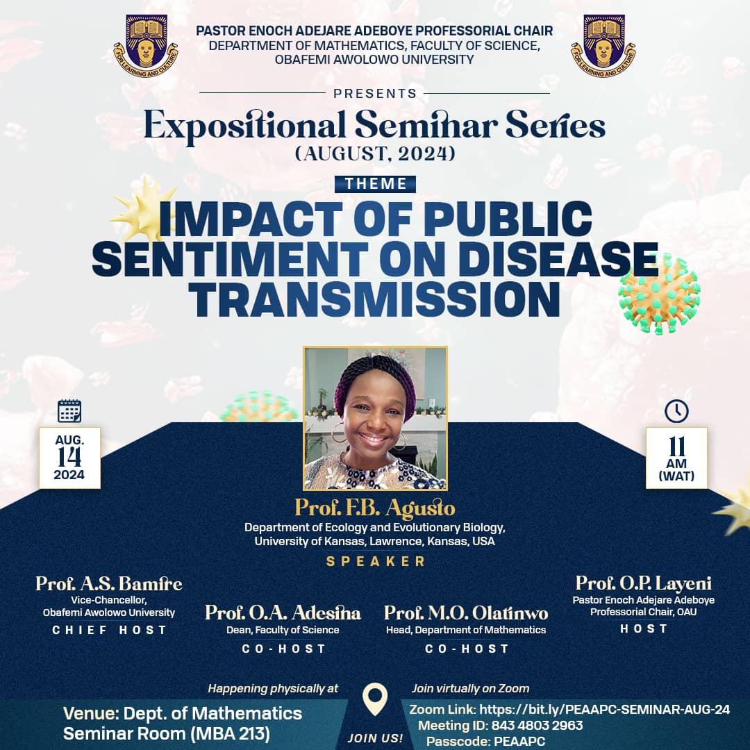 PEAA Professorial Chair in Mathematics Seminar Series 2.0 – Faculty of ...